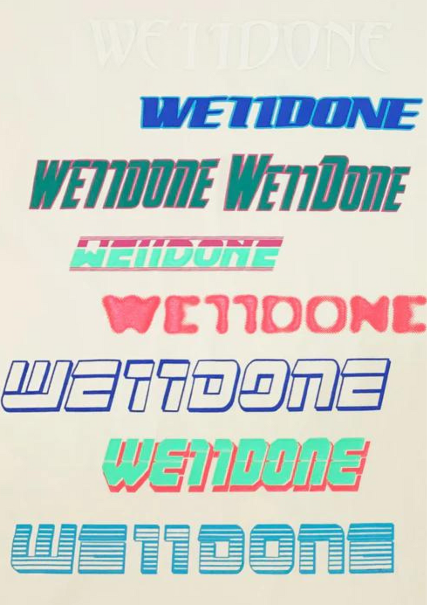 WE11DONE Multi Logo Printed T-Shirt (White) – The Factory KL